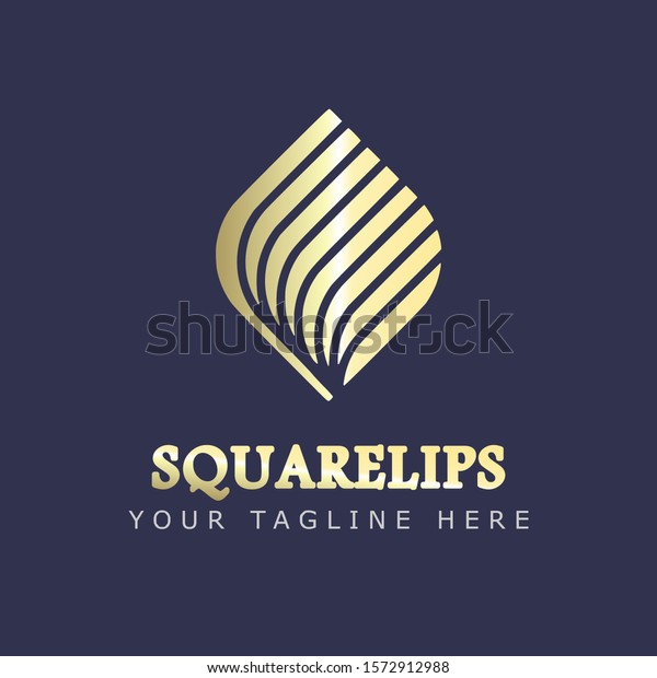 Modern Gold Square Logo Abstract Business Stock Vector (Royalty Free ...