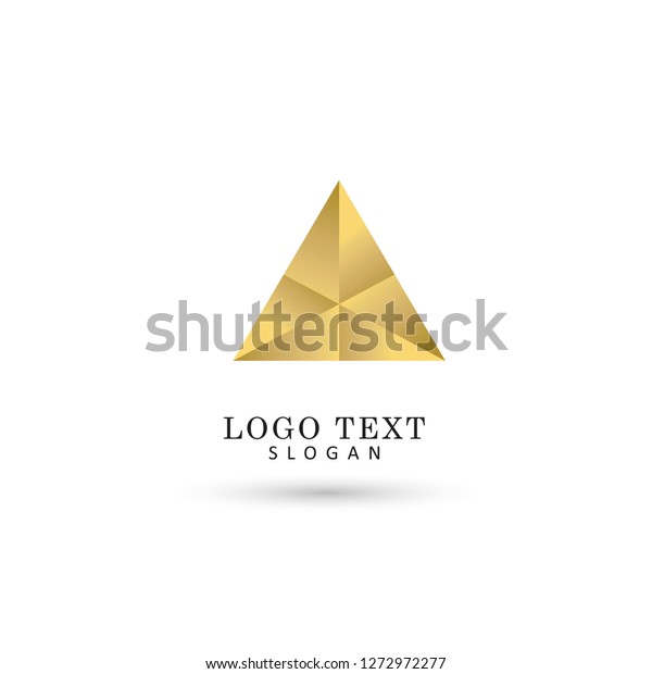 Modern Gold Triangle Logo Symbol Icon Stock Vector (Royalty Free ...