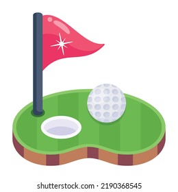 Modern Golf Club Flat Icon Download Stock Vector (Royalty Free ...