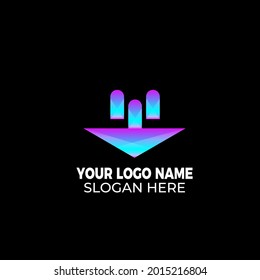 Modern Gradient Symbol Logo Design Concept Stock Vector (Royalty Free ...