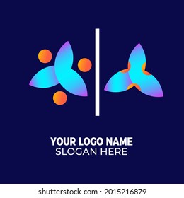 Modern Gradient Symbol Logo Design Concept Stock Vector (Royalty Free ...