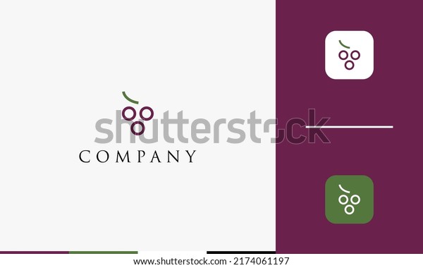 Modern Grape Wine Fruit Logo Vector Stock Vector (Royalty Free ...