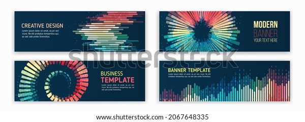 Modern Graphic Template Websites Big Data Stock Vector (Royalty Free ...