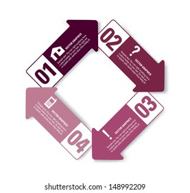 Modern Graphic Website Layout Numbered Banners Stock Vector (Royalty ...