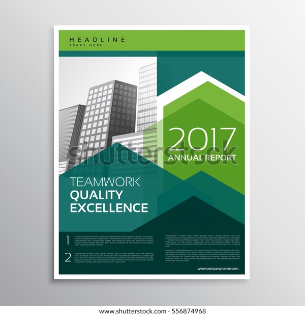 Modern Green Arrow Brochure Design Your Stock Vector (Royalty Free ...