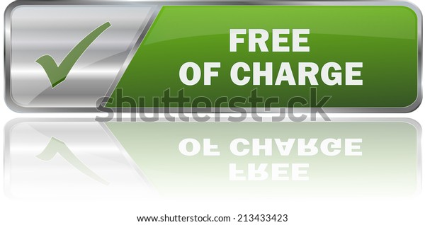 Modern Green Free Charge Label Sign Stock Vector (Royalty Free ...