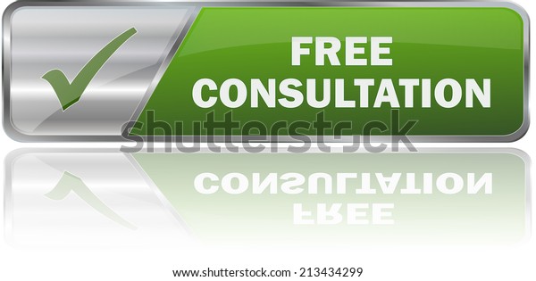 Modern Green Free Consultation Label Sign Stock Vector (Royalty Free ...