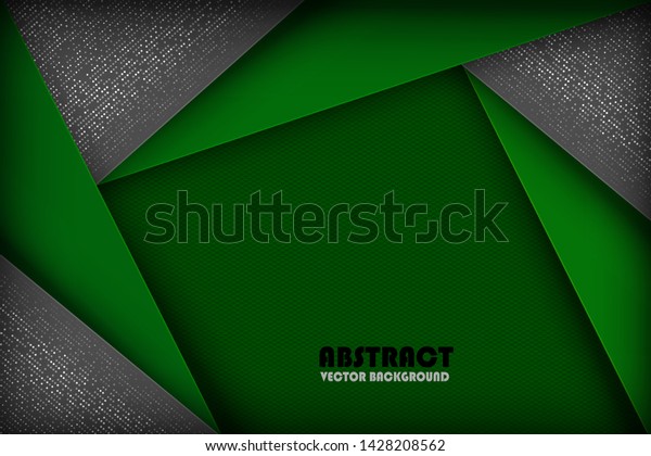 Modern Green Grey Background Vector Overlap Stock Vector (Royalty Free ...