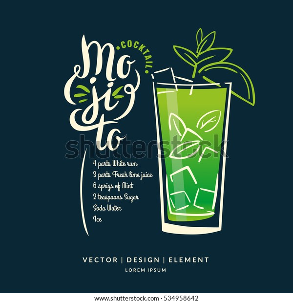 Modern Hand Drawn Lettering Label Alcohol Stock Vector (Royalty Free ...