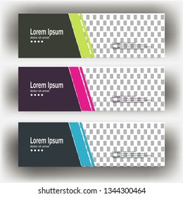 Modern Header Banner Template Illustration Vector Stock Vector (Royalty ...
