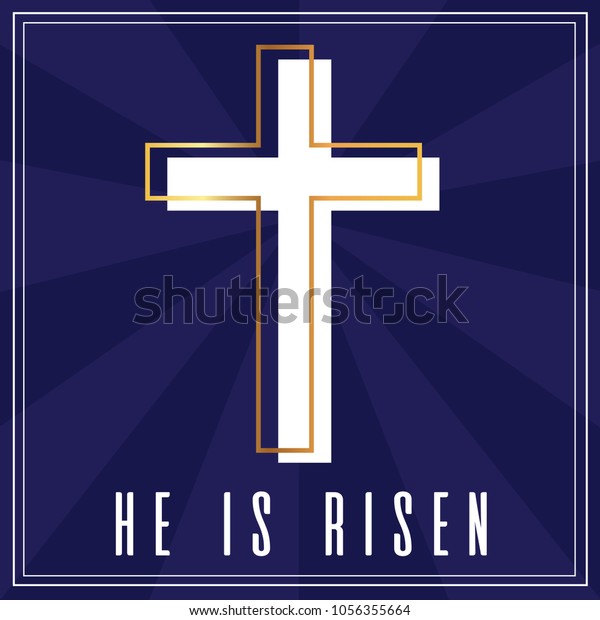 Modern Holy Easter Cross Salvation Christianity Stock Vector (Royalty ...