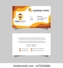 Modern Horizontal Id Card Design Template Stock Vector (Royalty Free ...