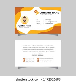 Modern Horizontal Id Card Design Template Stock Vector (Royalty Free ...
