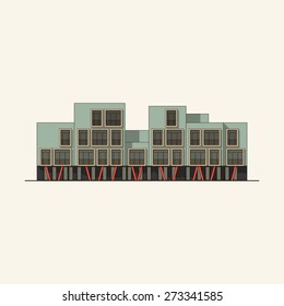 Modern Hotel Front View Template Your Stock Vector (Royalty Free ...