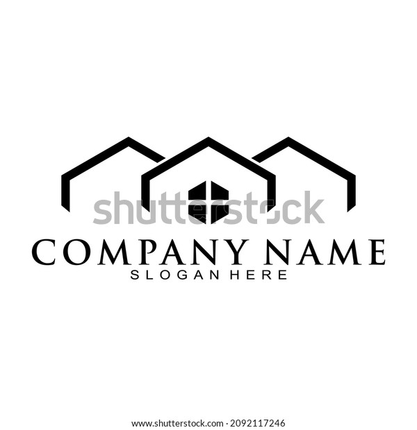 Modern House Property Logo Design Stock Vector (Royalty Free ...