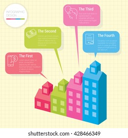 Modern Houses Infographic Chart Vector Mock Stock Vector (Royalty Free ...