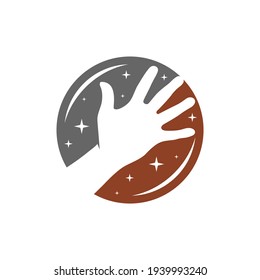 Modern Human Hand Logo Design Stock Vector (Royalty Free) 1939993240