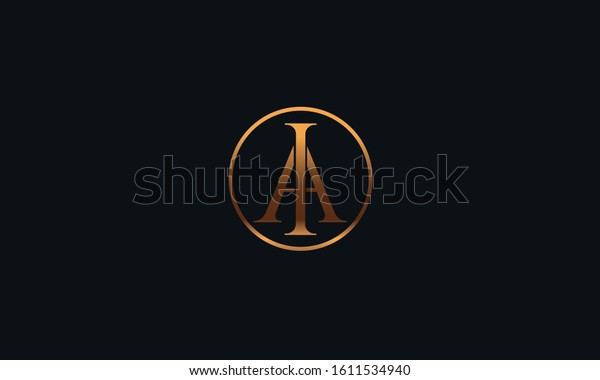 Modern Ia Ai Logo Design Template Stok Vektör (Telifsiz) 1611534940