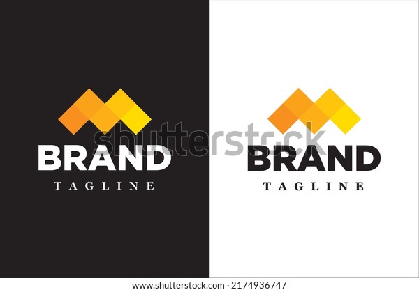 Modern Icon Design M Letter Shape Stock Vector (Royalty Free ...