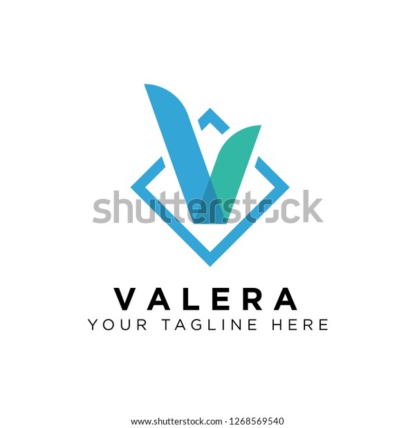 Modern Icon Design V Letter Shape Stock Vector (Royalty Free ...