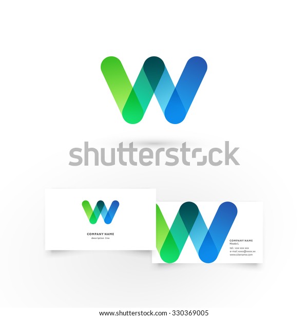 Modern Icon Design W Letter Shape Stock Vector (Royalty Free) 330369005 ...