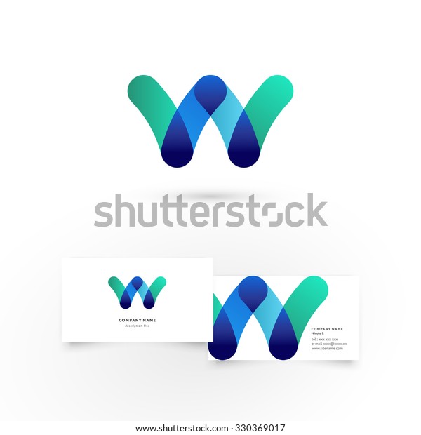 Modern Icon Design W Letter Shape Stock Vector (Royalty Free) 330369017 ...