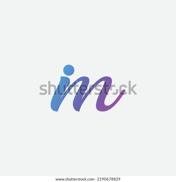 Modern Im Letter Logo Design Stock Vector (Royalty Free) 2190678829 ...