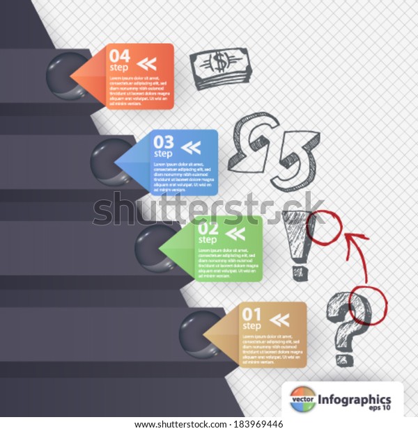 Modern Info Graphics Progression Banner Vector Stock Vector (Royalty ...