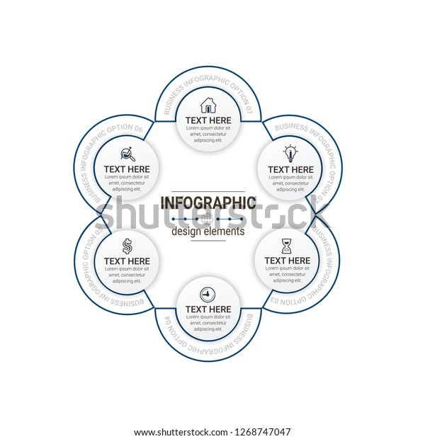Modern Infographic Choice Template 6 Options Stock Vector (Royalty Free ...