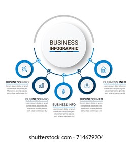 Modern Infographic Connection Template: vector de stock (libre de ...