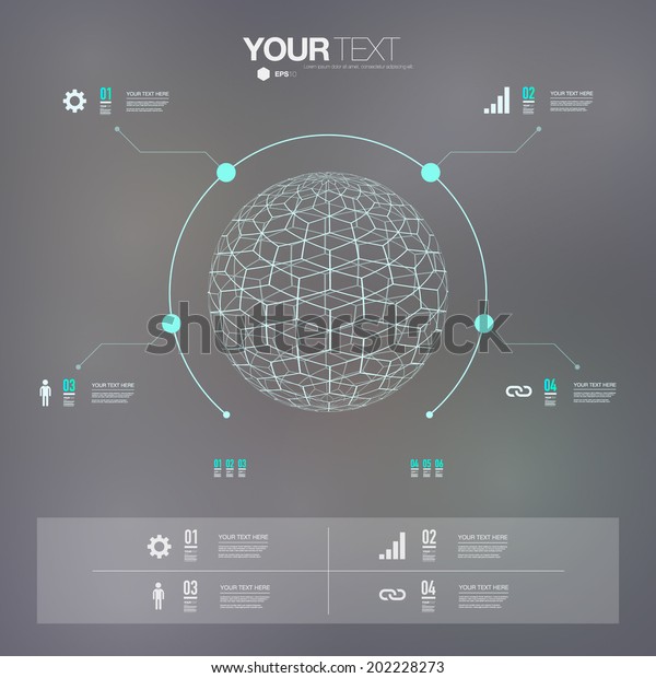 Modern Infographic Design 3d Sphere Eps庫存向量圖 (免版稅) 202228273
