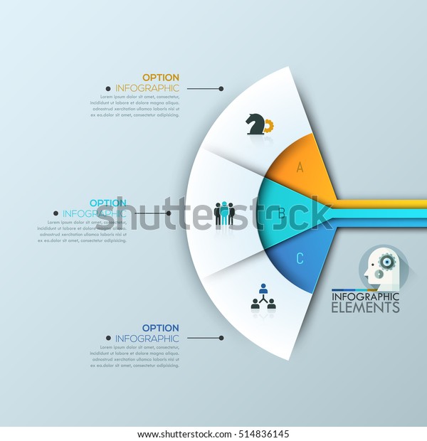 Modern Infographic Design Layout 3 Connected Stock Vector (Royalty Free ...