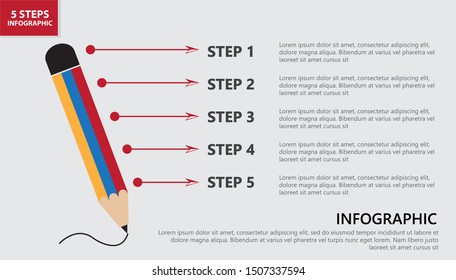 Modern Infographic Element Object 5 Options Stock Vector (Royalty Free ...