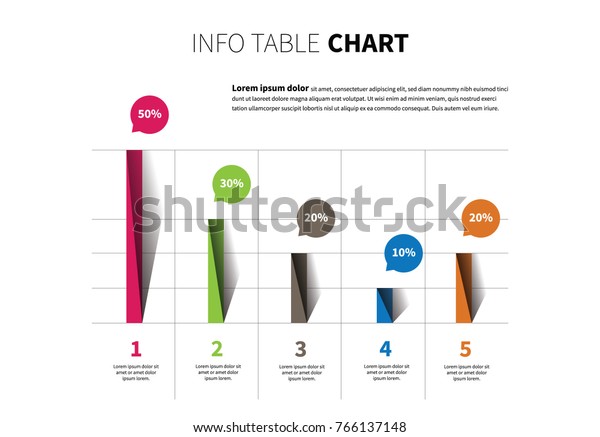 Modern Infographic Layout Vertical Chart Bars Stock Vector (Royalty ...