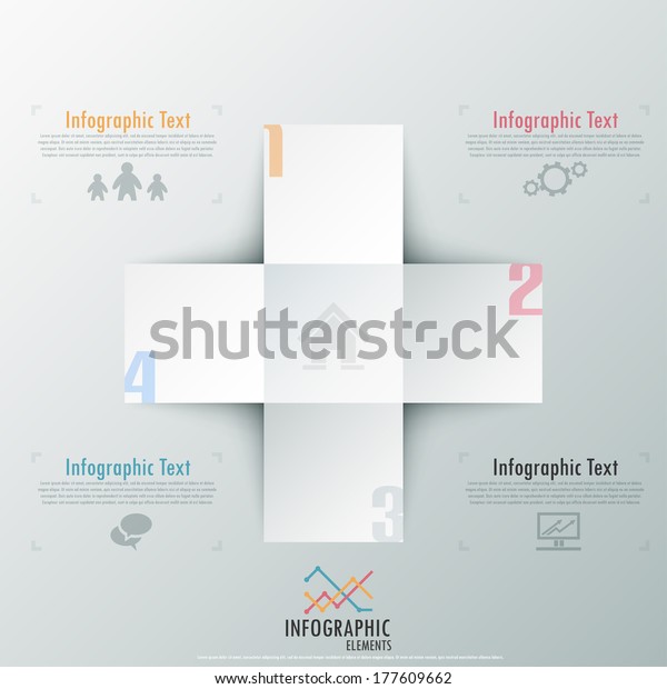 Modern Infographic Options Paper Template Vector Stock Vector (Royalty ...