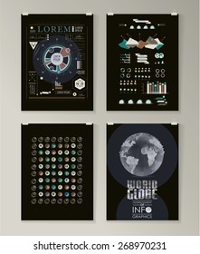 Modern Infographic Poster Background Typography Vintage: vector de ...