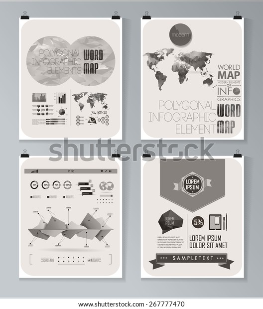Modern Infographic Poster Background Typography Vintage Stock Vector ...