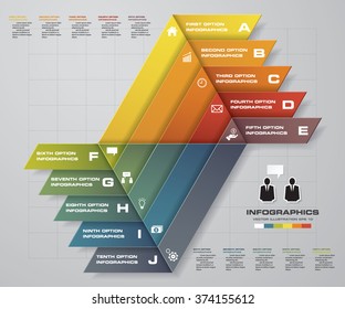 Modern Infographic Template 10 Steps Order Stock Vector (Royalty Free ...