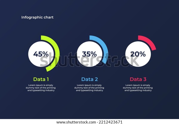 Modern Infographic Vector Template Statistics Graphs Stock Vector ...