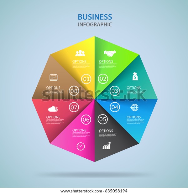 Modern Infographics Process Connected Icons Text Stock Vector (Royalty ...