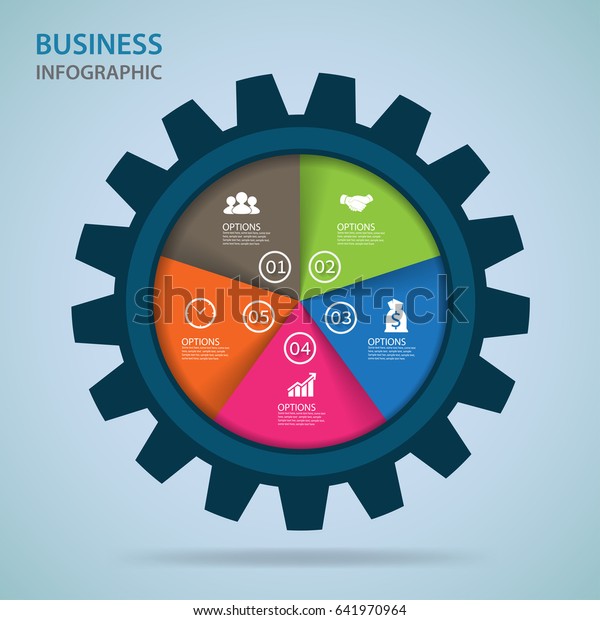 Modern Infographics Process Connected Icons Text: vector de stock ...
