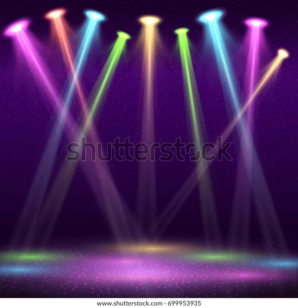 Modern Interior Nightclub Empty Show Stage Stock Vector (Royalty Free ...