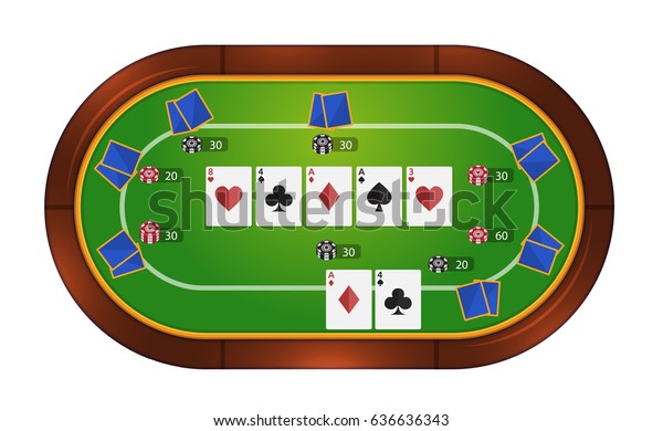Modern Isolated Online Poker Table Game Stock Vector (Royalty Free ...
