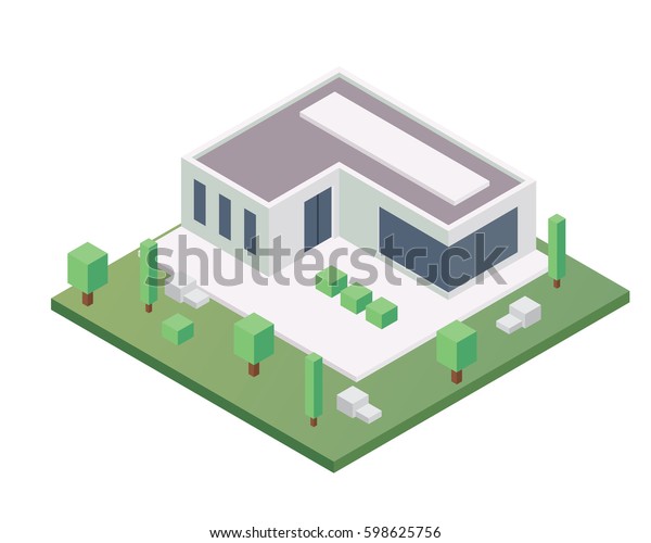 Modern Isometric House Illustration Suitable Diagrams Stock Vector ...