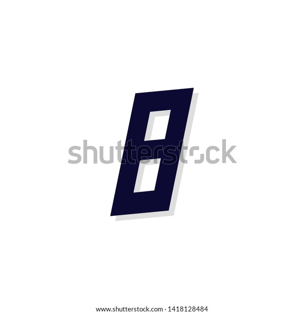 Modern Italics Vector Logo Letter B Stock Vector (Royalty Free) 1418128484