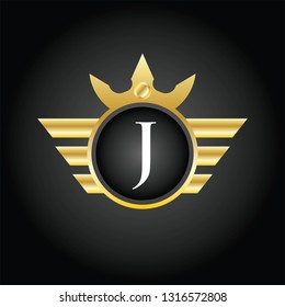 Modern J Circle Crown Logo Illustration Stock Vector (Royalty Free ...
