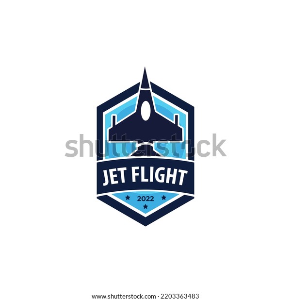 Modern Jet Flight Logo Badge Design Stock Vector (Royalty Free ...
