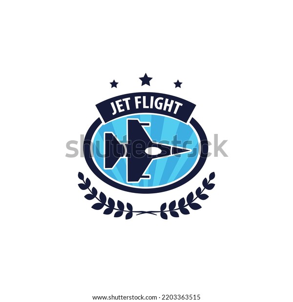 Modern Jet Flight Logo Badge Design Stock Vector (Royalty Free ...