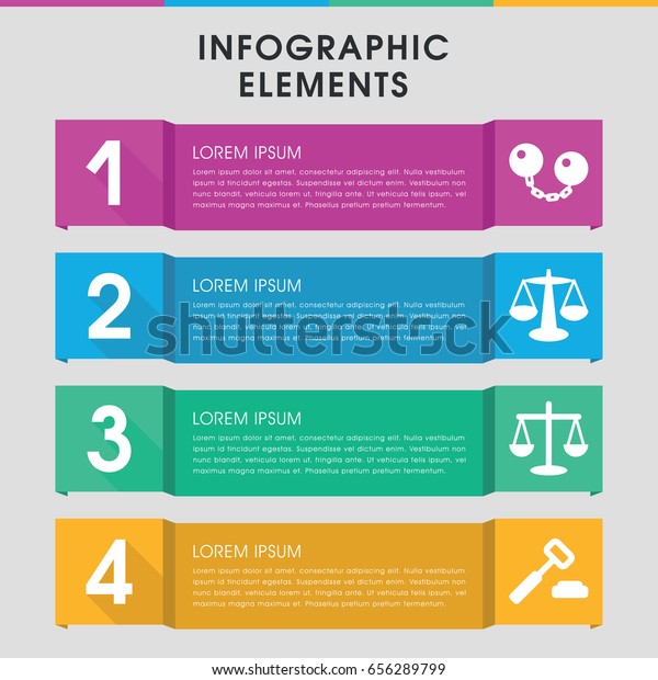 Modern Justice Infographic Template Infographic Design Stock Vector ...
