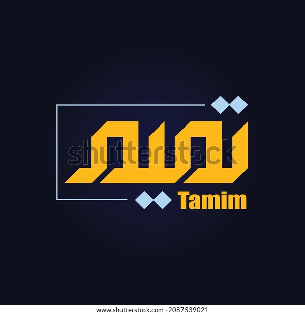 Modern Kufi Vector Design Name Tamim Stock Vector (Royalty Free ...
